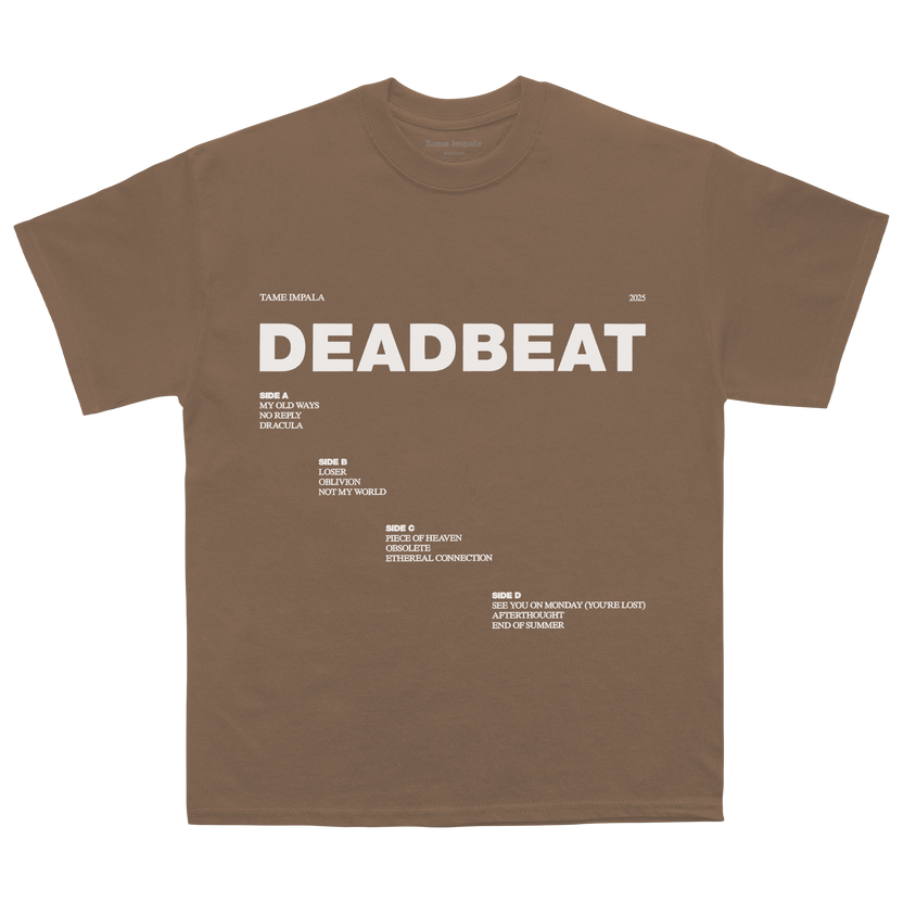 Deadbeat Tracklist Tee – Tame Impala UK